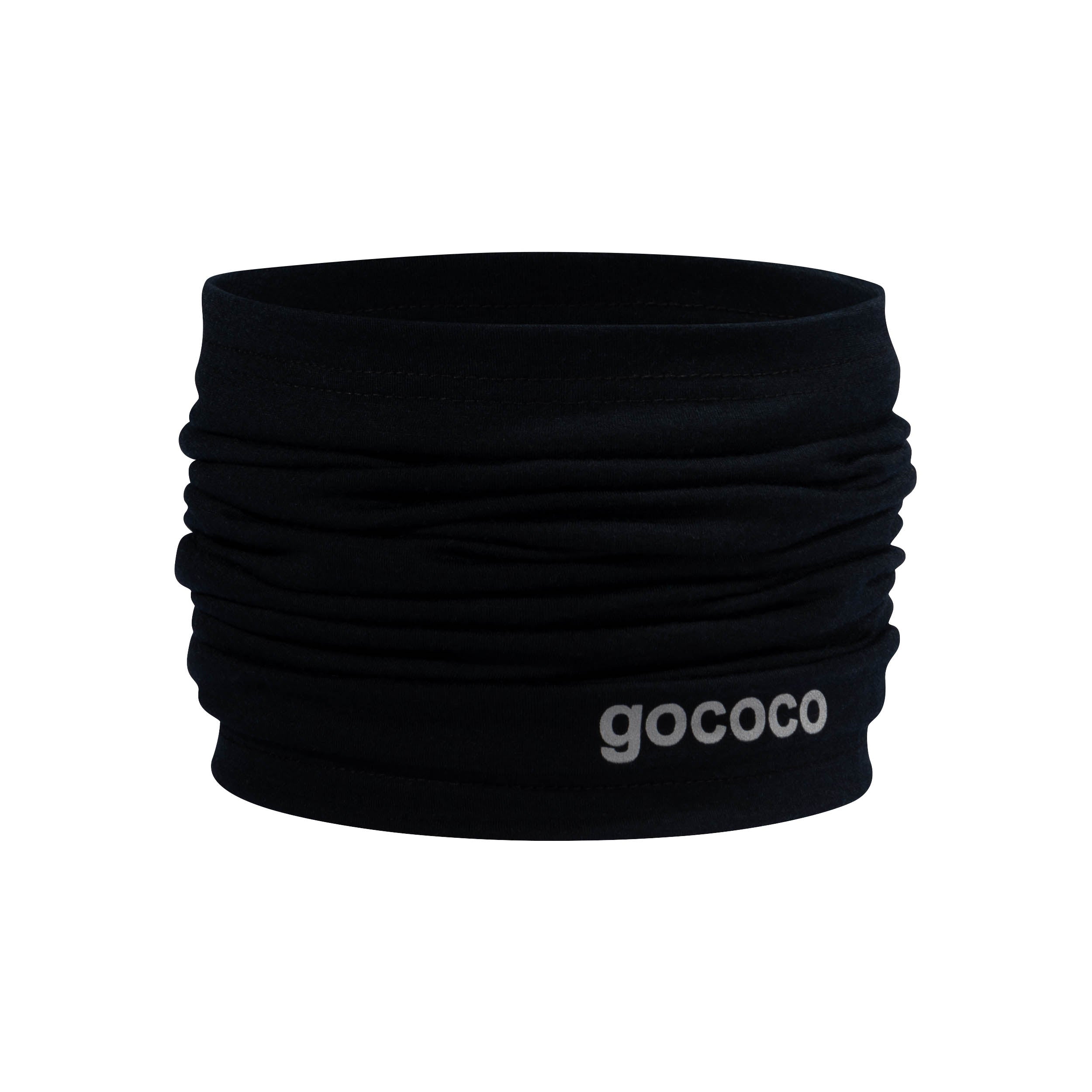 Thin Neck Warmer Merino Wool Black | Gococo